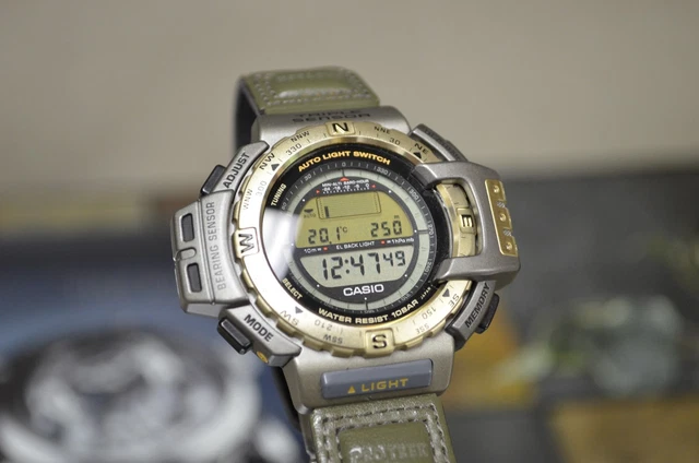 CASIO PROTREK PRT-400 Vintage Triple Sensor Temp Compass Watch RARE ...