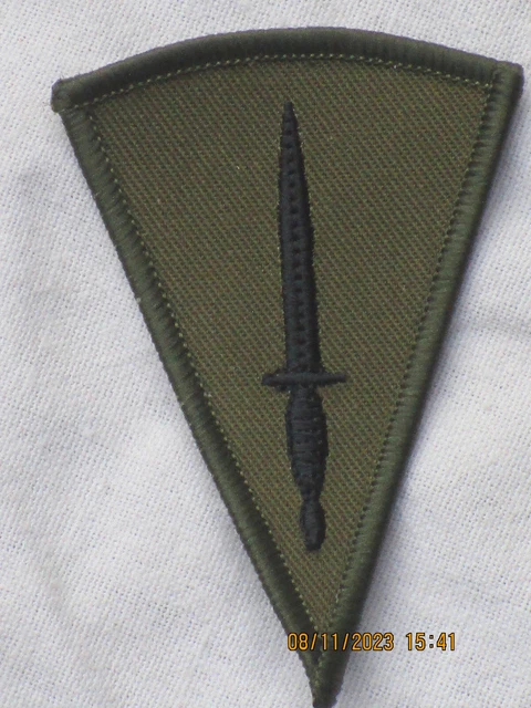ROYAL MARINES COMMANDO Badge, Insignes Tissu, Dagger, Noir / Olive EUR ...