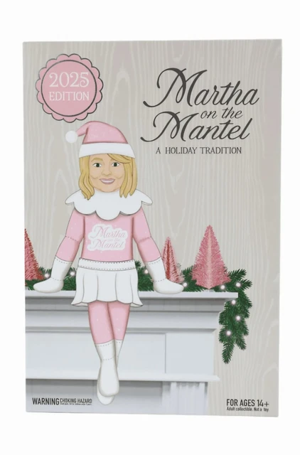 BRAND NEW MARTHA Stewart Martha on The Mantel 10” Christmas Pink Plush ...