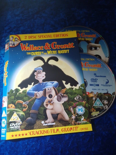 WALLACE AND GROMIT Curse of the Were-Rabbit DVD Aardman Family Kids ...