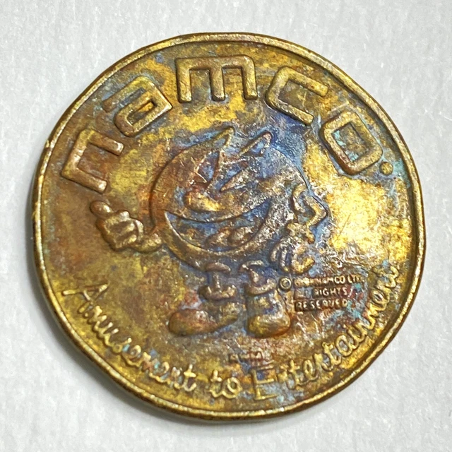 C1995 PAC-MAN ARCADE Token NAMCO Family Amusement To Entertainment Coin ...