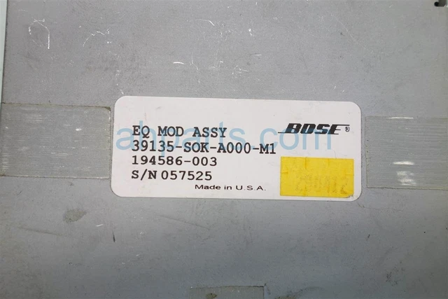 1999-2003 ACURA TL Bose Amp Amplifier Control Module Computer 39135-S0k ...
