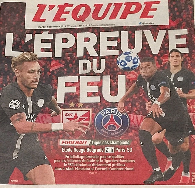 L'EQUIPE*NEUF*23513*L’ÉPREUVE DU FEU*MBAPPÉ-NEYMAR*PSG-FRIC*JUAN Bernat*Marakana EUR 3,00 ...