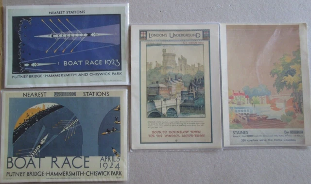 LONDON TRANSPORT MUSEUM Rail Poster Series LTM 426, 117, 348, 332 - 4 ...