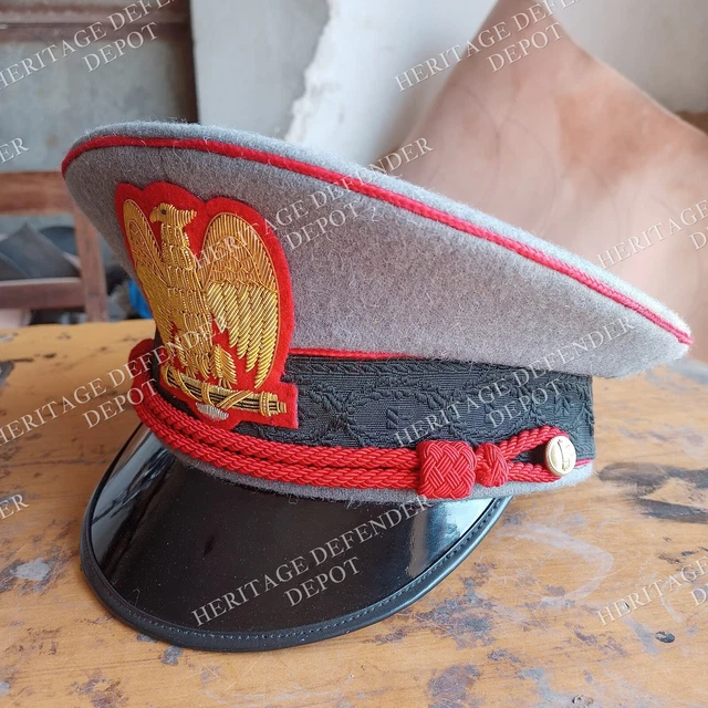 WW2 ITALIAN DUCE of Fascism Fascist Military General Officers Visor Cap ...