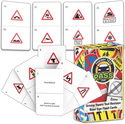 DRIVING THEORY TEST Revision Flash Cards Highway Code 128 Road Sign ...