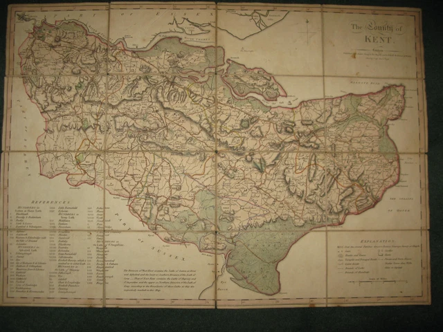 WILLIAM FADEN'S MAP Of Kent 1796 £200.00 - PicClick UK