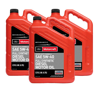 MOTORCRAFT OEM FULL Synthetic Diesel Motor Oil SAE 5W-40 - 20 Quart EUR ...