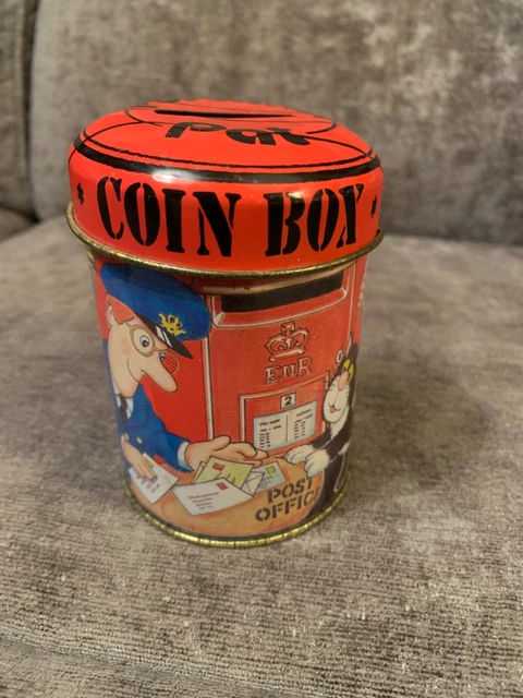 POSTMAN PAT TIN MONEY Box /Red Letter Box £6.00 - PicClick UK