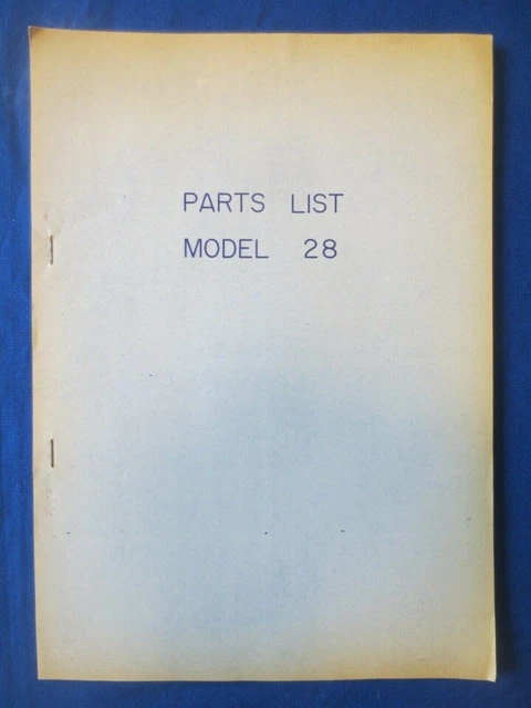 MARANTZ MODEL 28 Schematic & Parts List Made Using Gestetner Process ...