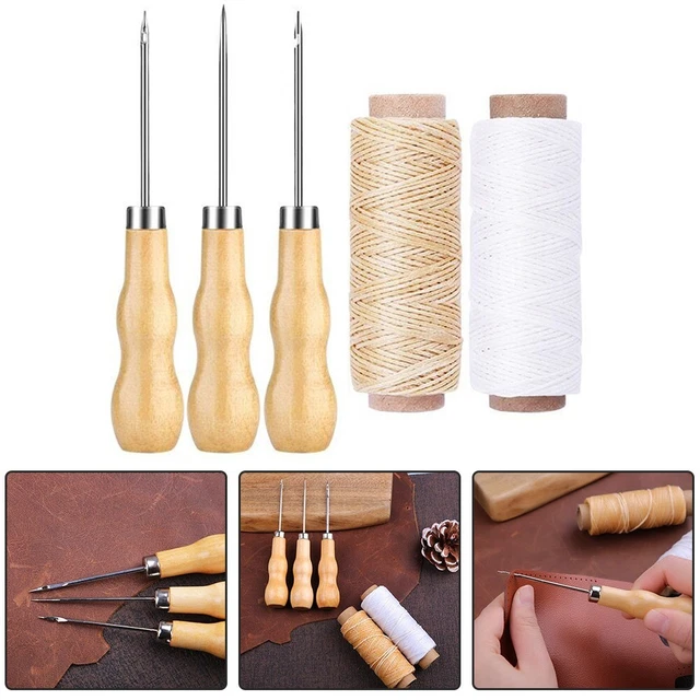 EFFICIENT SHOE REPAIR Kit with Awl and Waxed Thread for Fine ...