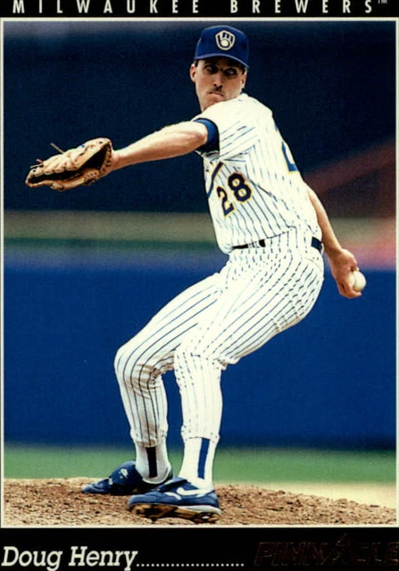 CARTE DE BASEBALL 1993 Pinnacle Milwaukee Brewers #415 Doug Henry EUR 1 ...