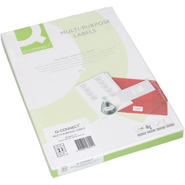 RAPID LABELS 21 Per Sheet Box 100 £13.61 - PicClick UK