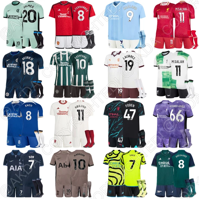 24/25 KIDS FOOT Full Kits Boy Girls Sports Ball Strip 23/24 Shirt ...