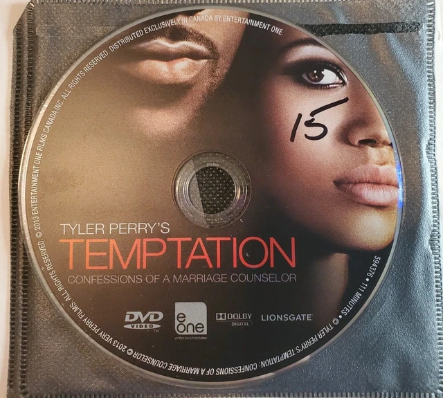 TYLER PERRY'S TEMPTATION Confessions of a Marriage Counselor Disc Only ...