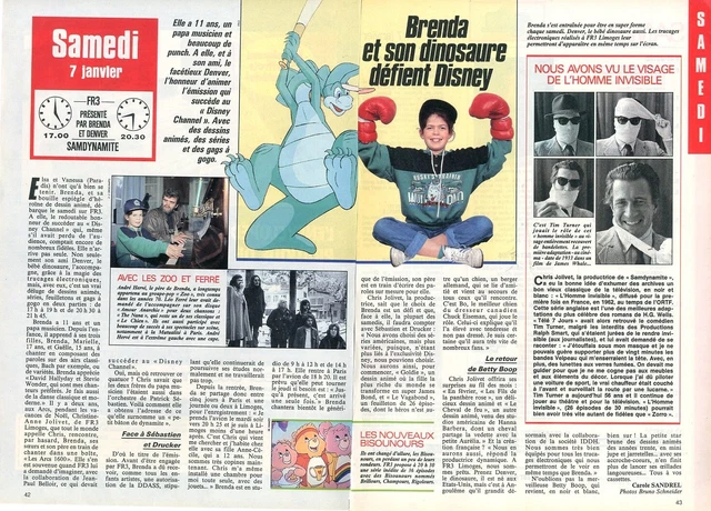 COUPURE DE PRESSE Clipping 1989 Samdynamite Brenda Denver (2 pages) EUR ...