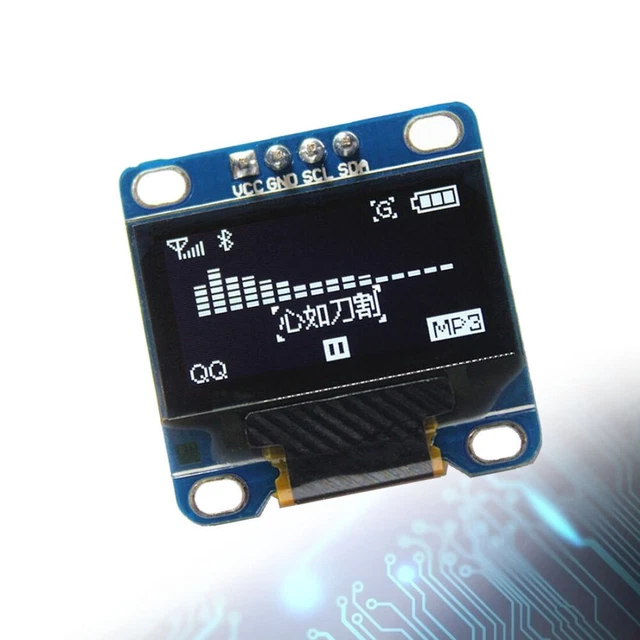 0.96& I2C IIC SPI Serial 128X64 White OLED LCD LED Display Module Top ...