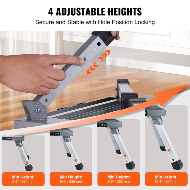 VEVOR RV STEPS, Aluminum Alloy Folding Platform Step Adjustable Height ...