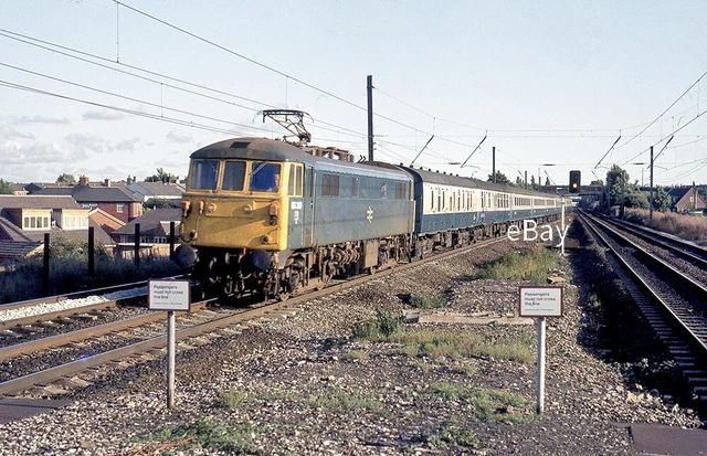 ORIGINAL 35MM COLOUR slide electric loco 86313 Leyland +rights for use ...