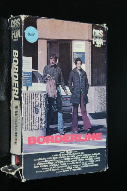 BORDERLINE VHS TAPE Big Box Charles Bronson 1983 Ex Rental RARE CBS FOX ...