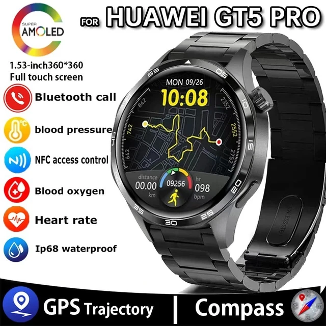 HUAWEI WATCH GT5 Pro Military GPS Smartwatch - Fitness NFC Call, Full ...