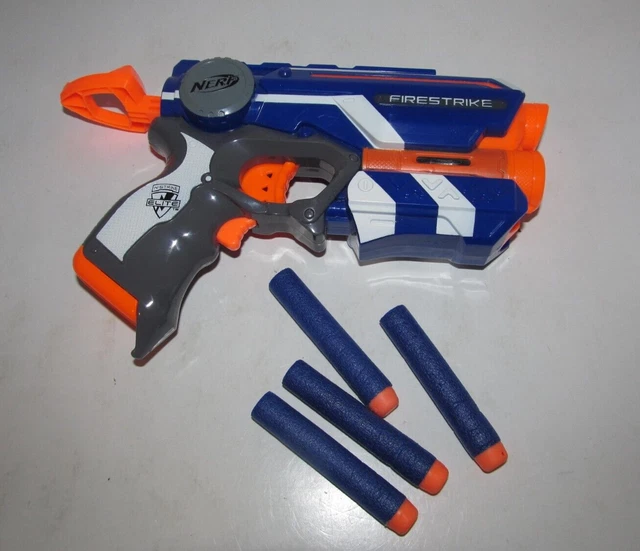 NERF N STRIKE Elite Firestrike Blue Pistol Blaster Light Beam Tested $9 ...