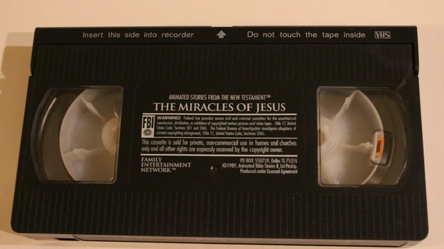 FAMILY ENTERTAINMENT NETWORK VHS Tape Miracles Of Jesus Christian ...