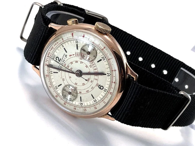 ADONIS , RARE MONOPUSHER CHRONOGRAPH cal. Landeron/Hahn 15 1/2" , 1930 ...