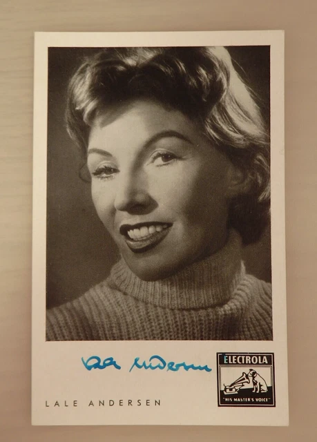 AUTOGRAMM DEUTSCHE SÄNGERIN & Schauspielerin Lale Andersen (85454) EUR 14,90 - PicClick DE