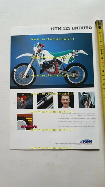 KTM 125 ENDURO 1991 depliant ITALIANO moto originale brochure EUR 15,00 ...
