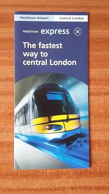 HEATHROW EXPRESS TRAIN timetable 2008 London Paddington autumn £0.85 ...