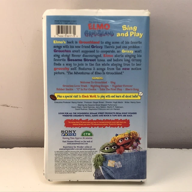 SESAME STREET ADVENTURES of Elmo in Grouchland VHS Sing & Play Video ... SESAME STREET ADVENTURES of Elmo in Grouchland VHS Sing & Play Video ...