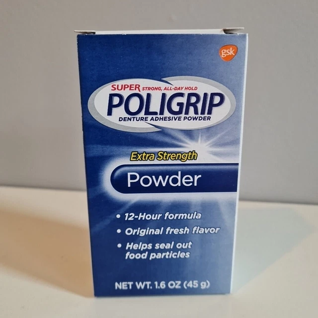 POLIGRIP DENTURE ADHESIVE Fixative Powder 45g (Alternative to Ultra ...