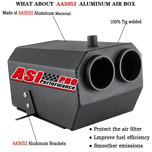 ALUMINUM AIR BOX Airbox Intake Black Fit Yamaha Raptor YFM660R YFM660 ...
