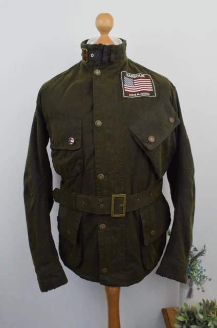 BARBOUR INTERNATIONAL X STEVE MCQUEEN Escape Wax Jacket Size Medium 38/ ...