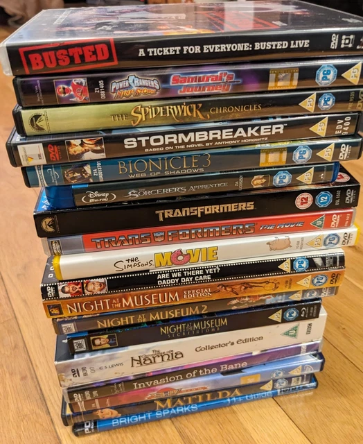 19 X DVDS & Blu-rays Children Bundle: Narnia TV series, Transformers ...