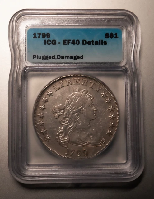ICG CERTIFIED OLD Usa 1799 Draped Bust Dollar 13 Stars Km#32 £1,259.00 - PicClick UK