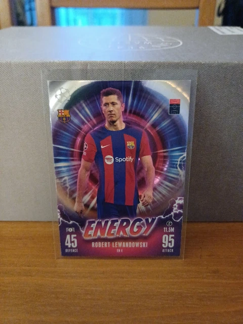 CARTE FEUILLE TOPPS Match Attax 2023/24 Robert Lewandowski Energy ...