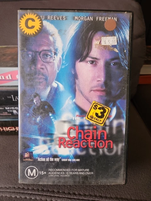 CHAIN REACTION (1996) VHS Ex-Rental Keanu Reeves Morgan Freeman V51 £10 ...