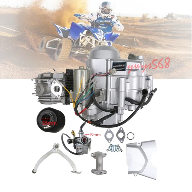 125CC 3+1 SEMI Auto Engine Motor 3 Speed w/ Reverse For Go kart ATV ...
