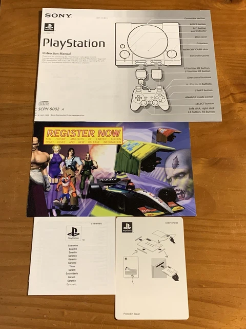 SONY PLAYSTATION PS1 User Instruction Manual SCPH-9002 A PAL English ...