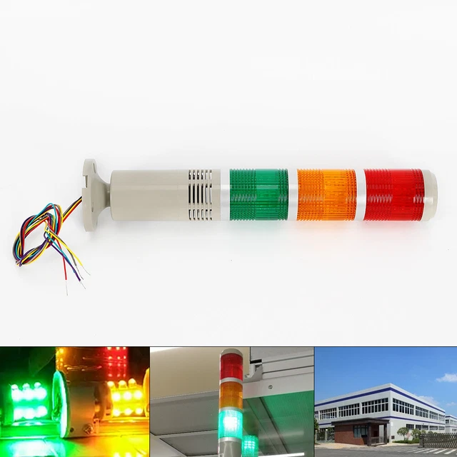 RED YELLOW GREEN Signal Tower Alarm Warning Light Stack Light LED Light ...