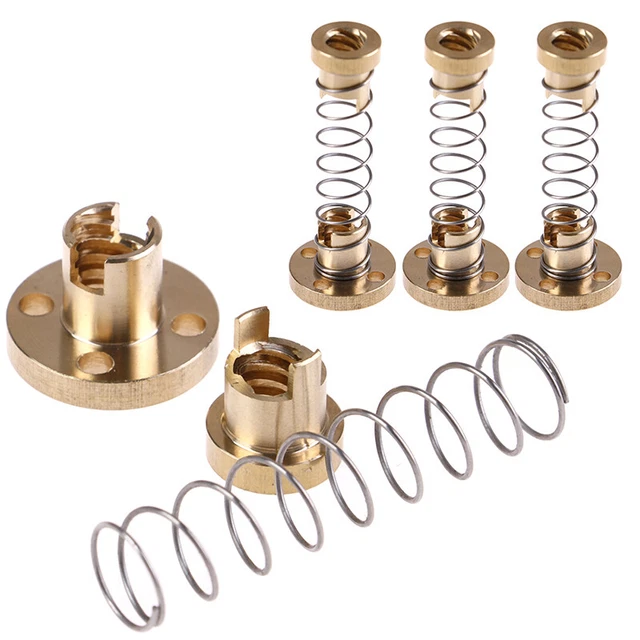 T8 ANTI BACKLASH Spring Loaded Nut For 3D Printer 8mm Threaded Rod Lead ...
