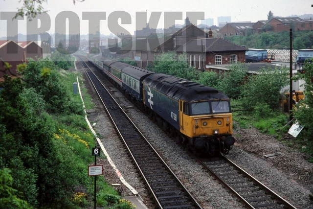 35MM SLIDE BR British Rail Diesel Loco Class 47 47591 Lye 1990 Original ...