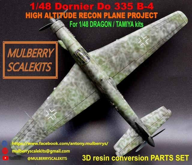 1/48 DORNIER Do 335 B-4 EXTENDED WING SET FOR TAMIYA &DRAGON MULBERRY ...