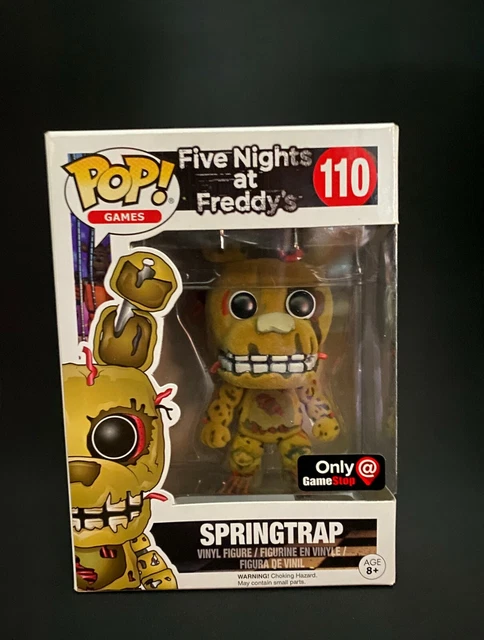 FUNKO POP FIVE Nights At Freddy’s SPRINGTRAP Flocked #110 GameStop ...