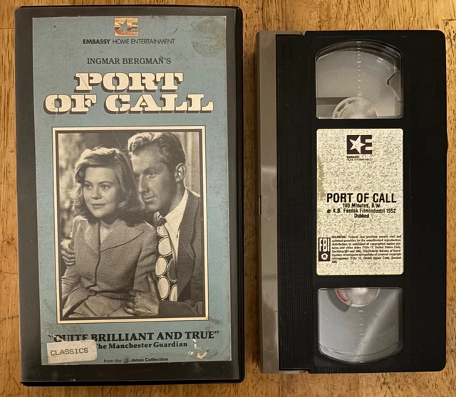 PORT OF CALL VHS tape INGMAR BERGMAN Embassy SWEDISH film dubbed ...