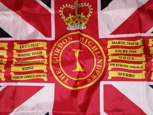 THE GORDON HIGHLANDERS Queens colours flag. £30.00 - PicClick UK