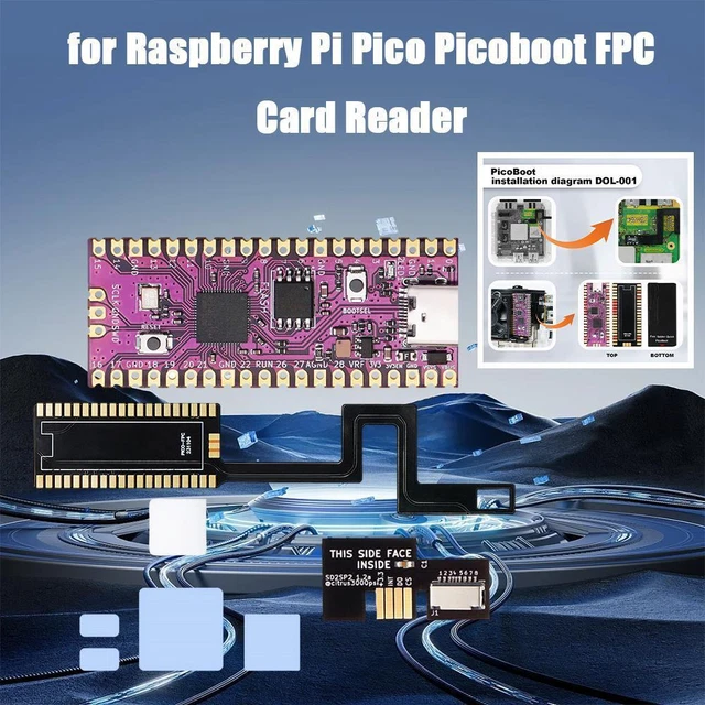 FOR RASPBERRY PI Pico Picoboot FPC Card Reader GC2SD/SD2SP2 Game Consol ...