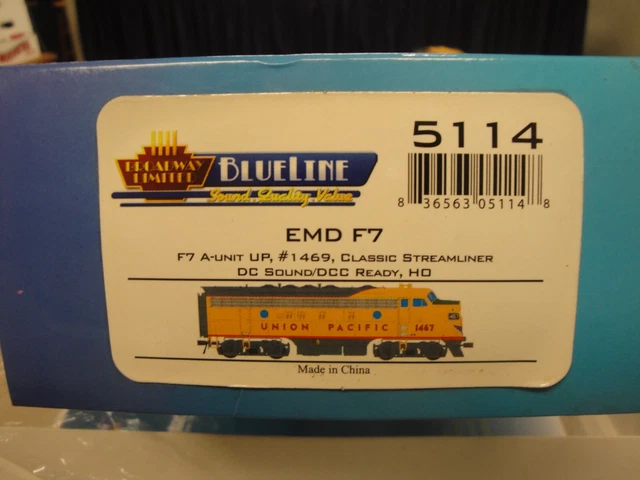 BROADWAY LIMITED BLUE Line 5114 HO Scale EMD F7 UP Union Pacific ...